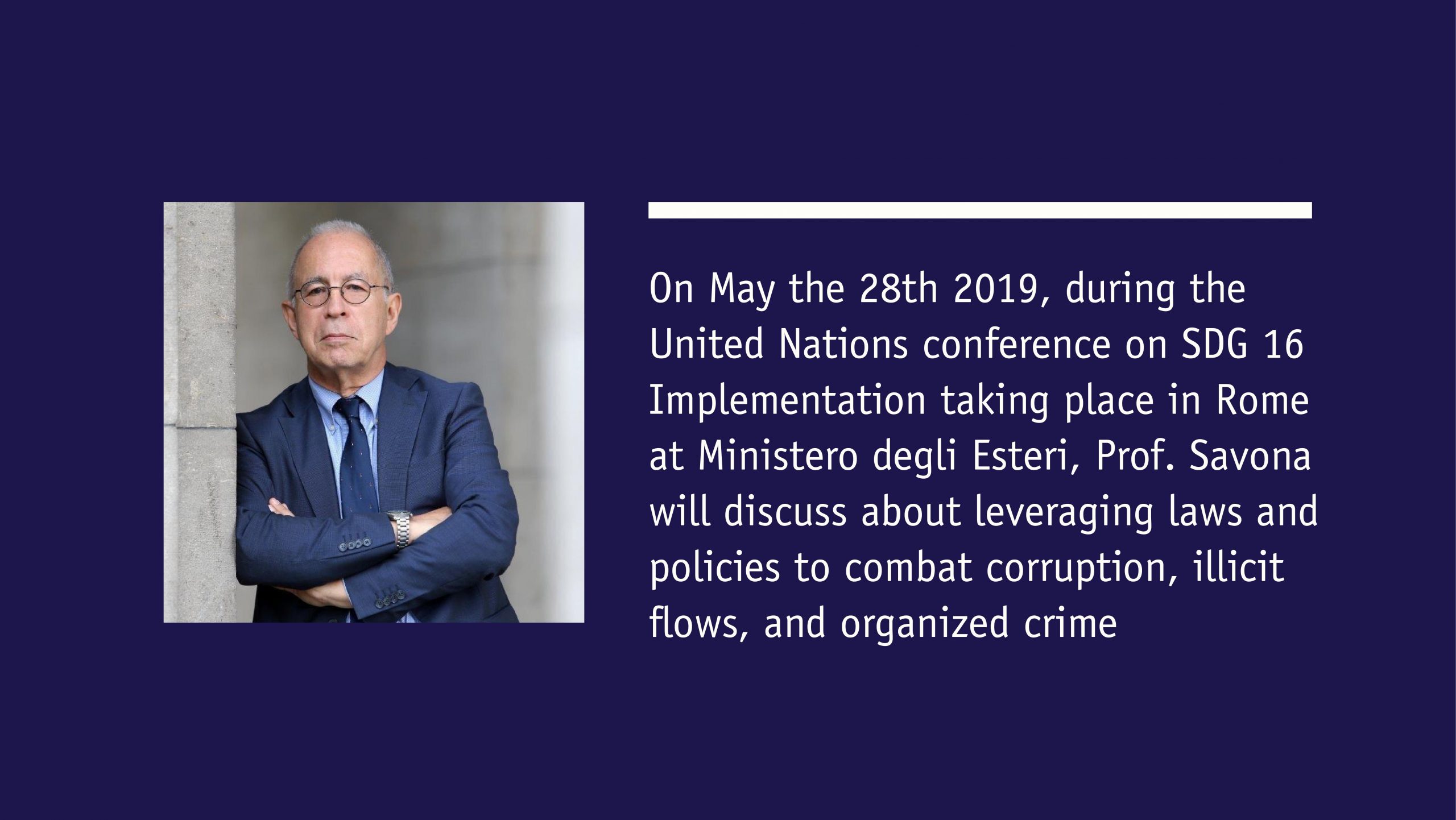 United Nations conference on SDG 16 Implementation - Transcrime ...